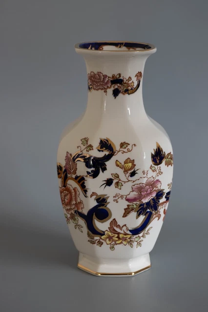 MASON'S IRONSTONE BLUE Mandelay Indian Vase £9.50 - PicClick UK