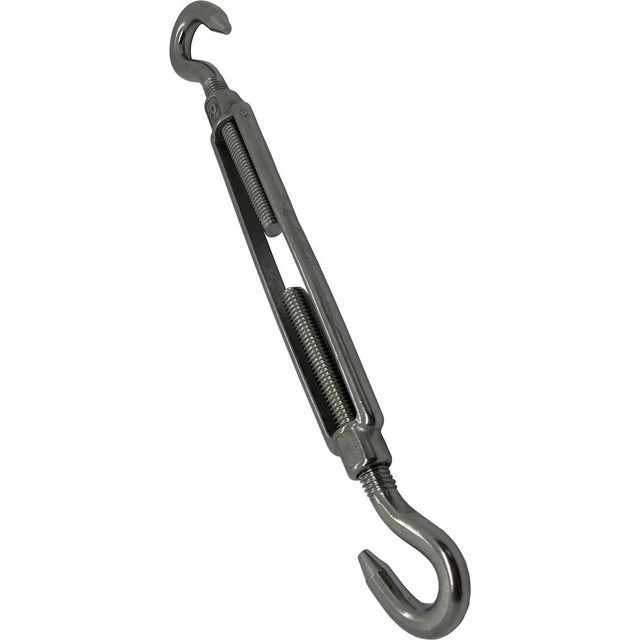 ROPE TENSIONER HOOK-HOOK Stainless steel V2A 304 M12 Turnbuckle Shroud ...
