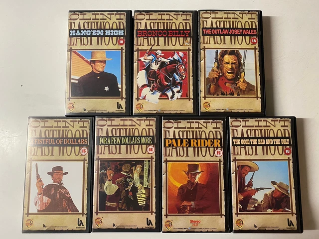 CLINT EASTWOOD VHS Collection Warner Home Video Spaghetti Western Set ...