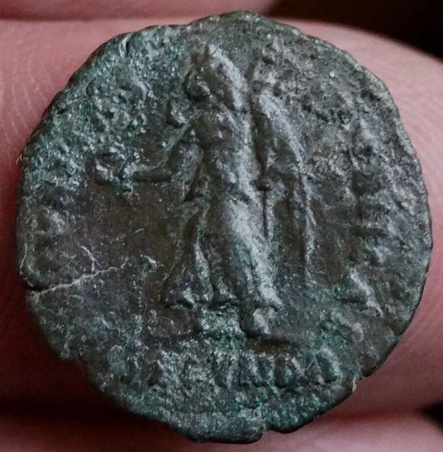 RARE VALENS, WINGED VICTORY, RSECVNDA, 364/78 AD, 19mm, 2.2g, Ancient ...