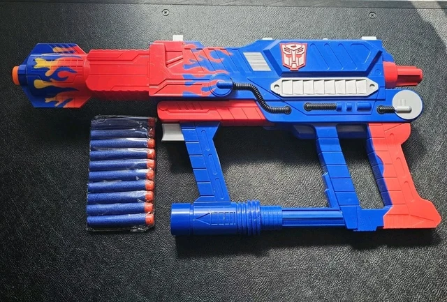 2003 OPTIMUS PRIME Transformers Nerf Dart Blaster Gun Retro Hasbro With ...