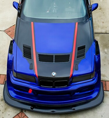 BMW E36 FULL Hood Vent Kit Louver Heat Extractor 1992-1999 M3 (3-piece ...