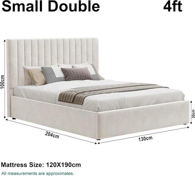 4FT OTTOMAN STORAGE Bed Frame with Memory Foam Mattress - Gas Lift £929 ...