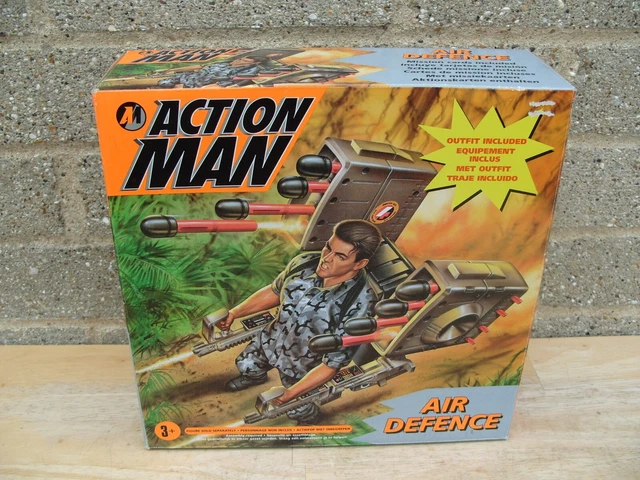 VINTAGE BOXED HASBRO 1996 Action Man Air Defence Multi Firing Missile ...