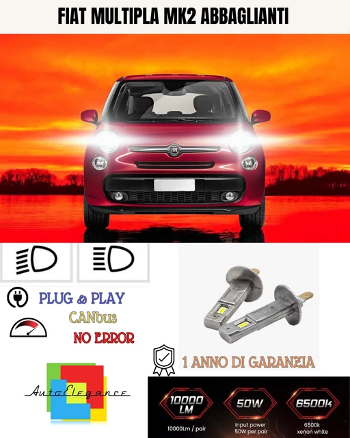 KIT LED H1 Fiat Multipla Mk2 6000K Blanc Abbaillants EUR 73,20 ...