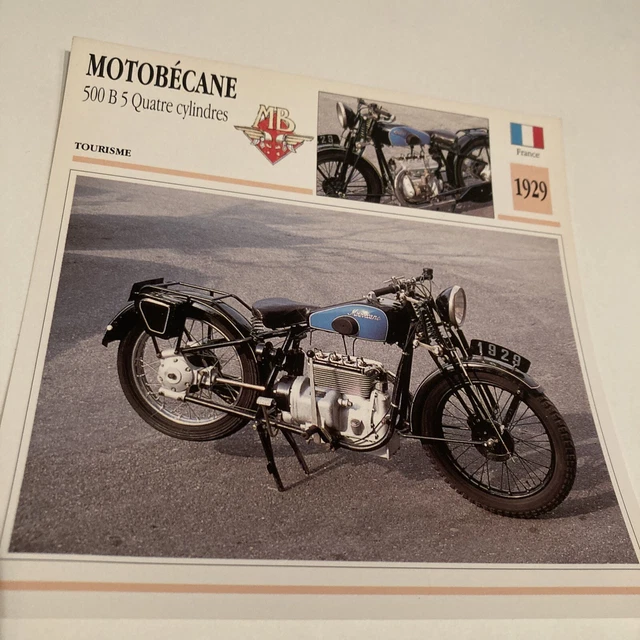 MOTOBECANE 500 B5 4 Cilindri 1929 Porta Carte Motocicletta Di ...