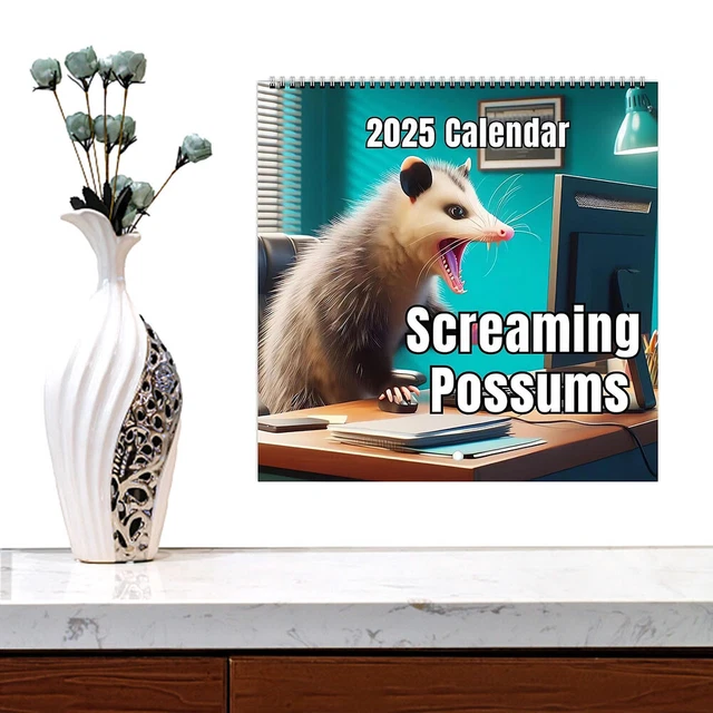 2025 FUNNY SCREAMING Possums Calendar 2025 Wall Calendar 12 Month ...