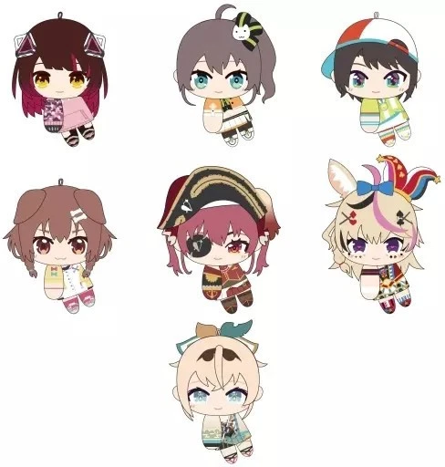 LOT DE 5 peluches virtuelles YouTuber Hololive Tete Kore 10 cm chacune ...