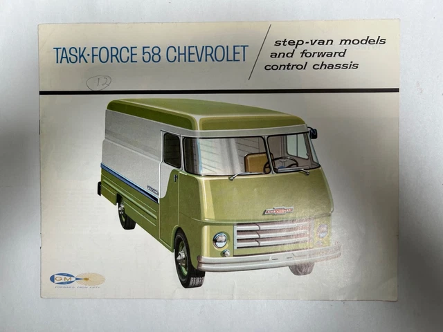 VTG 1958 CHEVROLET Chevy Task Force Step Van Dealer Showroom Sales ...