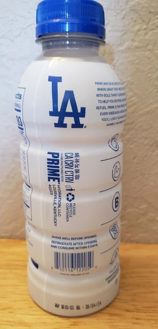 RARE PRIME HYDRATION Drink Limited Edition LA DODGERS 1 Bottle Logan ...