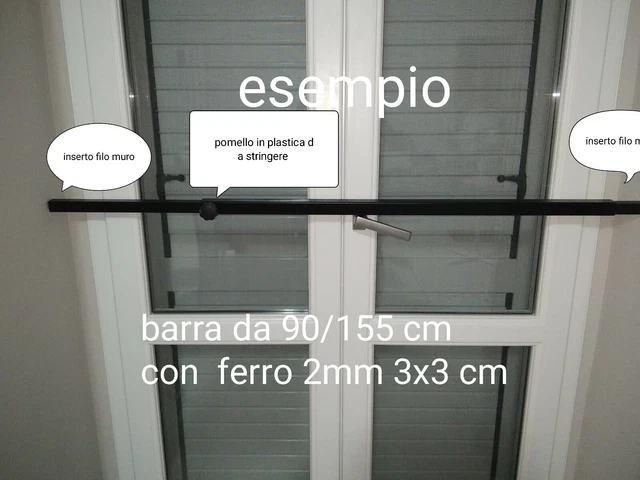 SBARRA SPRANGA FINESTRA porta Antieffrazione antintrusione antiscasso ...