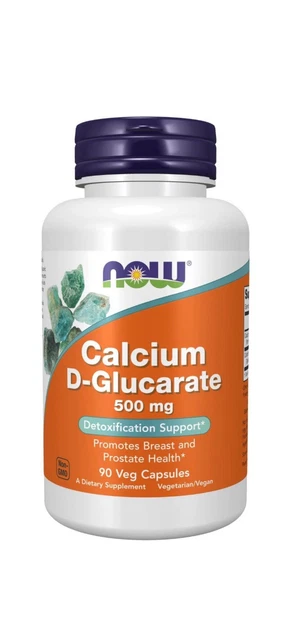 NOW FOODS CALCIUM D-Glucarate 500 mg 90 Veg Capsules, Detox Support ...