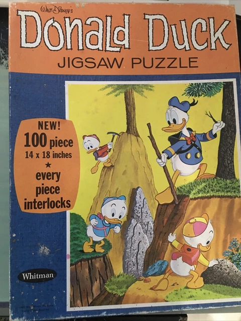 WHITMAN DONALD DUCK 1965 Jigsaw Puzzle 100 piece 14 X 18 Walt Disney £5 ...