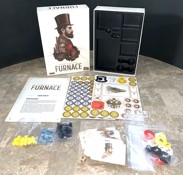 FURNACE BOARD GAME 19th Century Engine Building Train Locomotive ...