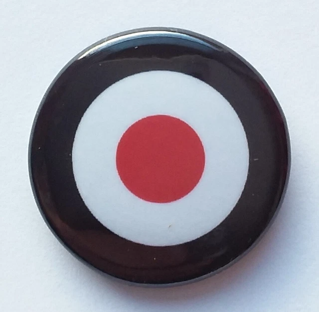 MOD BUTTON BADGE Roundel Bullseye Logo Paul Weller Mod Revival Pop Rock ...