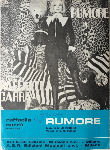 RARO SPARTITO DI Raffaella Carra' "Rumore" Del 1974-F EUR 25,00 ...