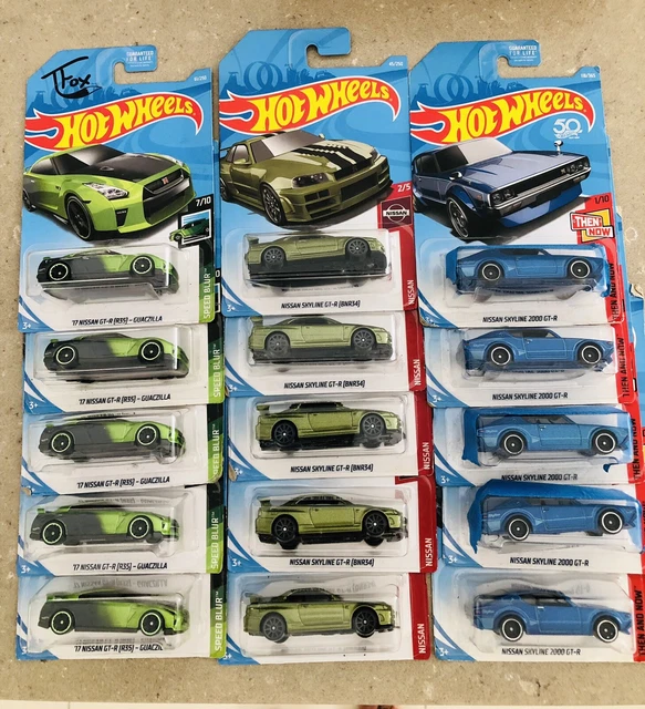 HOTWHEELS NISSAN 2000 GT-R+ R34 +R35 GUACZILLA GREEN TFOX TANNER FOX ...