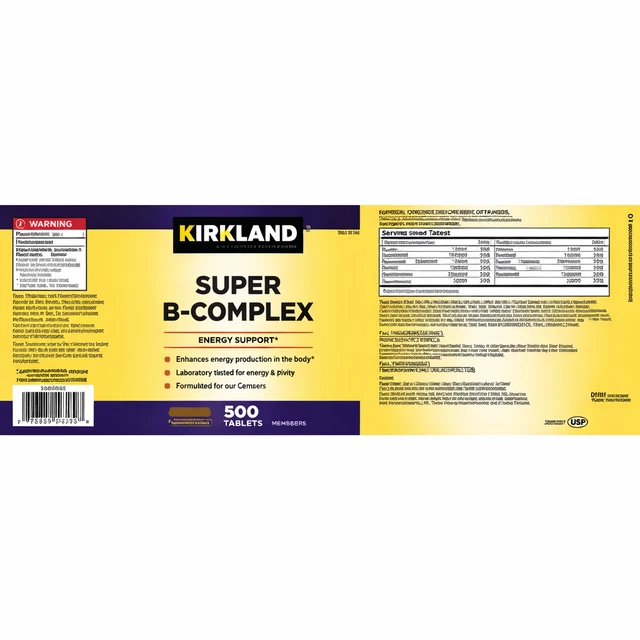 KIRKLAND SIGNATURE VITAMIN B super complex 500 tablets £29.98 - PicClick UK
