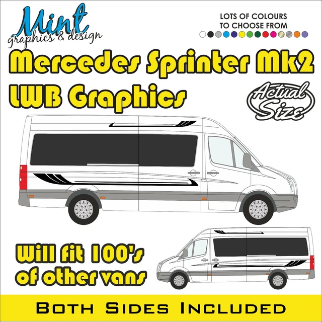 LWB MERCEDES SPRINTER Camper MOTORHOME MK2 Decals Stickers Van Graphics ...