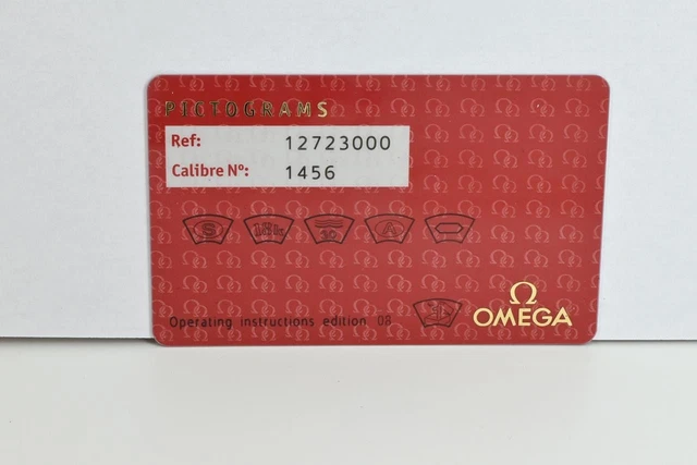 OMEGA CONSTELLATION PICTOGRAMS Card Ref 1272.30.00 Calibre 1456 £55.00 ...