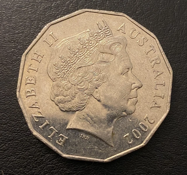 QUEEN ELIZABETH II 2002 AUSTRALIAN 50 CENT COIN - YEAR OF THE OUTBACK ...