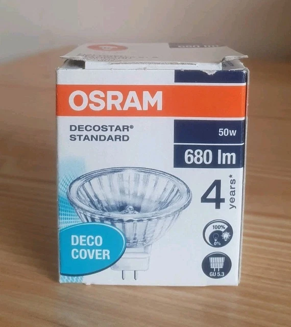 OSRAM DECOSTAR 51 S 50W GU5.3 Light Bulb - Halogen 12w 44870 Wfl 680 Im ...