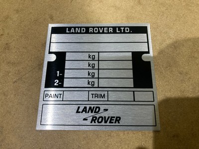 LAND ROVER DEFENDER/DISCOVERY VIN Plate Bulkhead Chassis Information ...