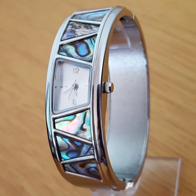 LADIES VINTAGE ART-DECO Style Marks & Spencers Abalone Shell Bangle ...