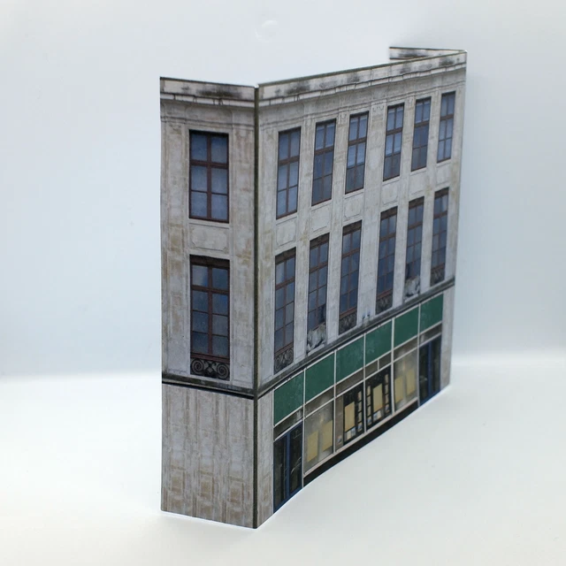 CARD LOW RELIEF N Gauge Office Building 1/148 Scale model railway C64 £ ...
