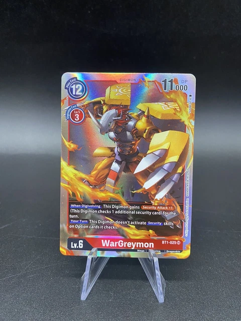 DIGIMON TCG CCG Wargreymon Bt1-025 Sr Super Selten In Der Nähe Neuwertig EUR 14,20 - PicClick DE
