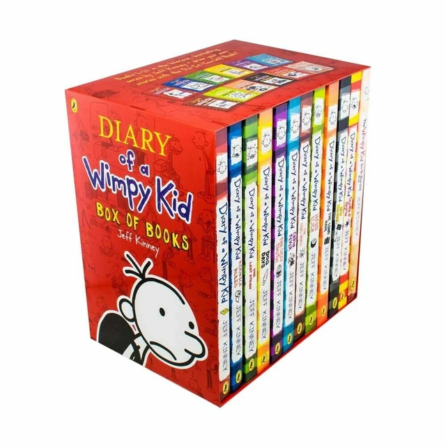 JEFF KINNEY DIARY of a Wimpy Kid Series Collection 12 Books Set Cabin ...