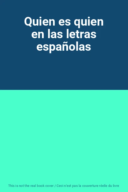 QUIEN ES QUIEN en las letras españolas EUR 54,99 - PicClick FR