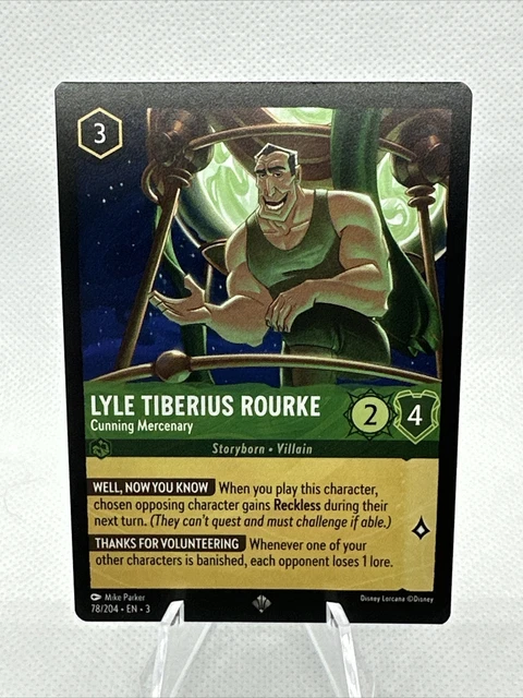 LYLE TIBERIUS ROURKE 78/204 Super Rare NON-FOIL Lorcana - Into the ...