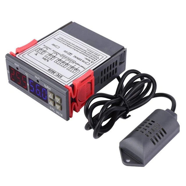 STC-3028 THERMOSTAT CONTROLLER Dual Sensor Heat Cool Temperature ...