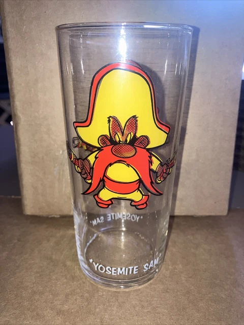 VINTAGE 1973 YOSEMITE SAM Glass Pepsi Collector Series Warner Bros ...