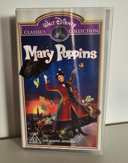 MARY POPPINS VINTAGE VHS Walt Disney Classics Collection Video, Free ...