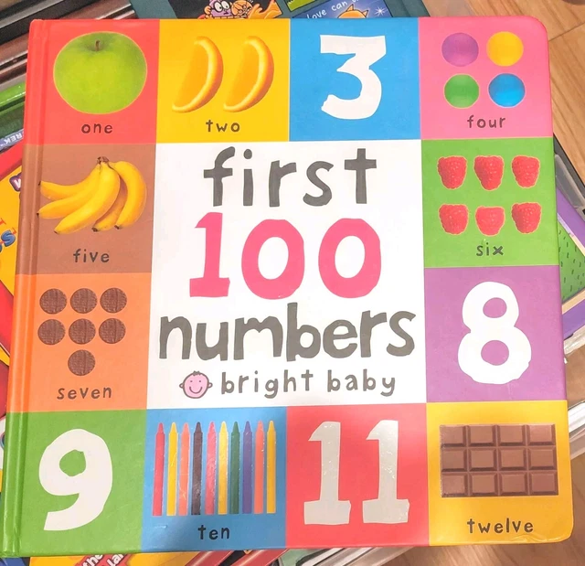 FIRST 100 NUMBERS (Bright Baby First 100 Large Board Book) XL Padded R ...