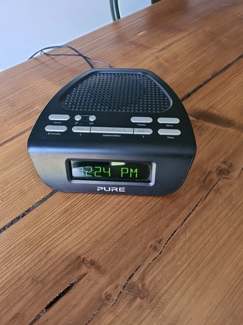PURE SIESTA DAB FM Clock Radio Alarm Clock Black £11.12 - PicClick UK