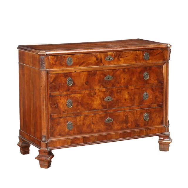 UNE COMMODE ANCIENNE en Noyer de la Restauration du XIXe Siècle EUR 635 ...