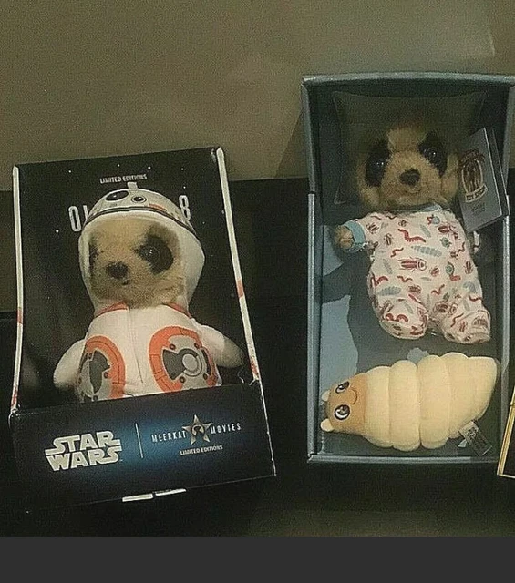 2 COMPARE THE Market Meerkat Soft Toys ~ New Boxed ~ Star Wars & Baby ...
