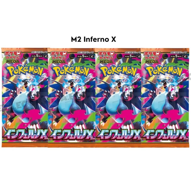 POKÉMON TCG MEGA Evolution M2 Inferno X Bundle Booster Packs Sealed ...