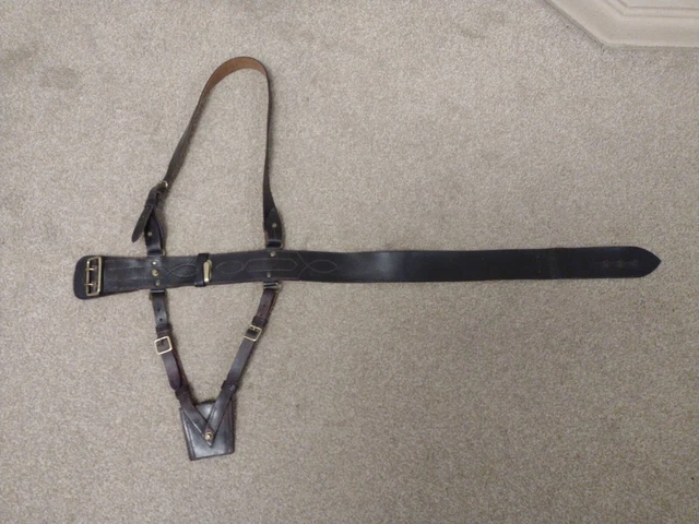 GENUINE BRITISH MILITARY Sam Browne Belt & cross strap & Sword Holder ...