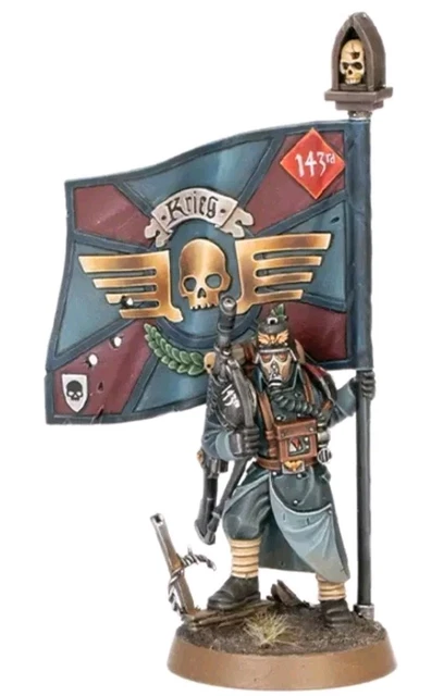 DEATH KORPS OF Krieg Command Squad Standard Bearer New On Sprue ...