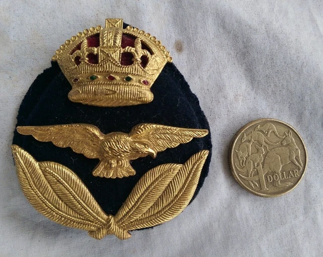 WW2 AUSTRALIAN RAAF Officers cap badge. Air Force. EUR 50,56 - PicClick FR