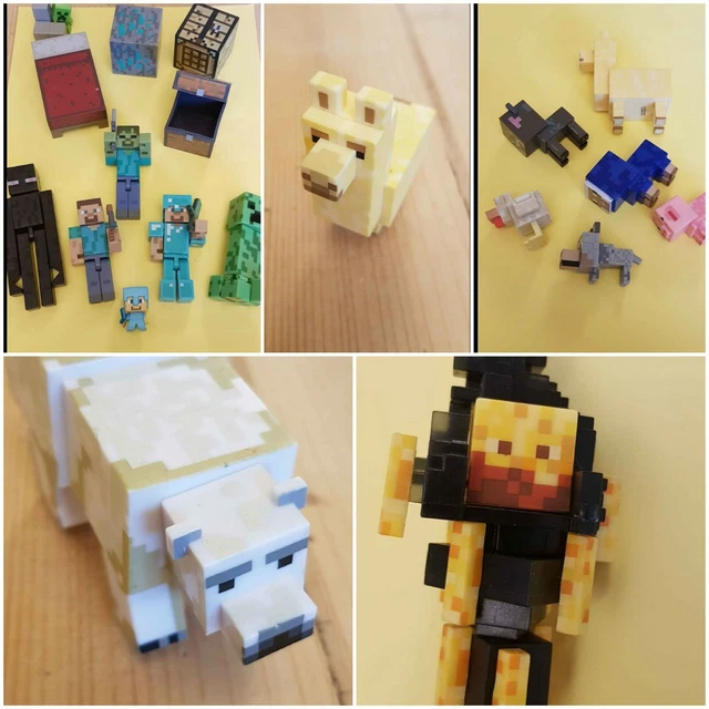 MINECRAFT FIGURES SET bundle enderman mob steve creeper and more £59.99 ...