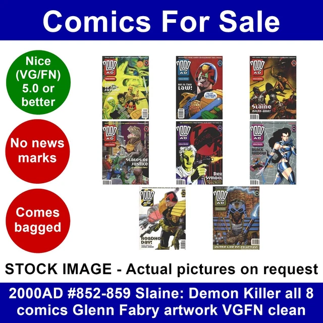 2000AD #852-859 SLAINE: Demon Killer all 8 comics Glenn Fabry artwork ...