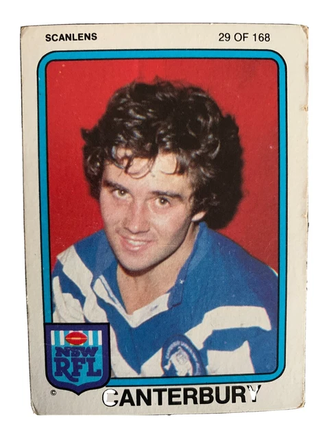 1981 SCANLENS RUGBY League #29 Steve Gearin Canterbury Bulldogs EUR 3 ...