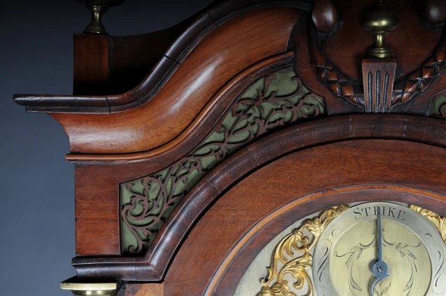 HISTORICAL ANTIQUE ENGLISH Grandfather Clock Großvateruhr, Mahogany, 18 ...