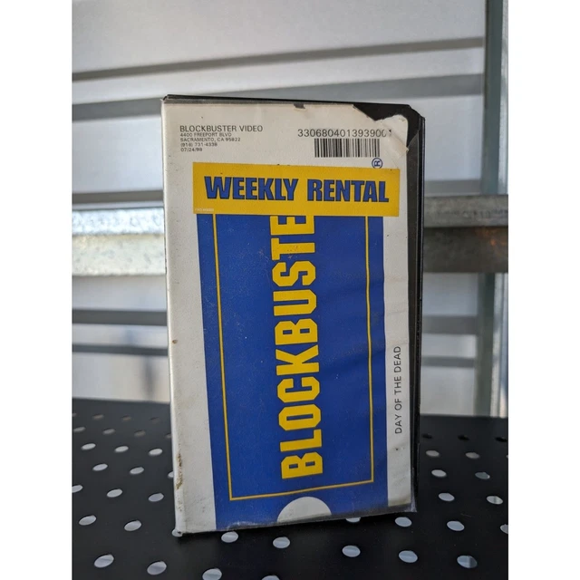BLOCKBUSTER DAY OF the Dead VHS OG Rental Case Age Restricted Sticker ...