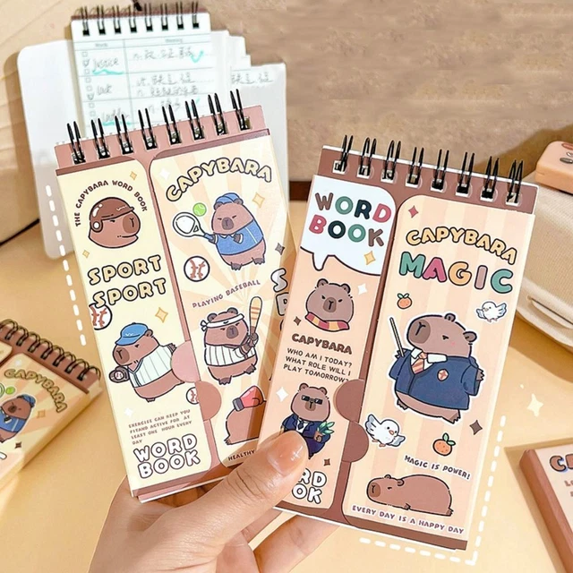 MINI CAPYBARA PLANNER Notebook Cartoon School Supplies Diary Notepad ...